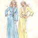 Kwik Sew 1385 1980s Misses V Neck Wrap Robe Pattern Elastic Waist Lace ...