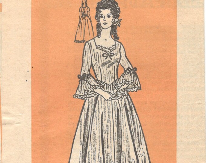 Mail Order 9276 Colonial Costume Pattern Half Size Dress Sweetheart ...