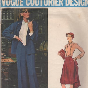 Vogue 1111 1970s Misses COUTURIER Jacket Pants Skirt and Blouse Pattern ...