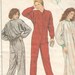 Simplicity 8958 80s Mens Womens Nightshirt Pattern Footed Drop Seat ...
