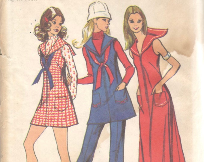 Simplicity 5156 Young Junior Sailor Style Dress Jumper Tunic - Etsy