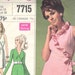 Simplicity 7715 Front Wrap Dress Pattern Cocktail V Neck Womens Vintage ...