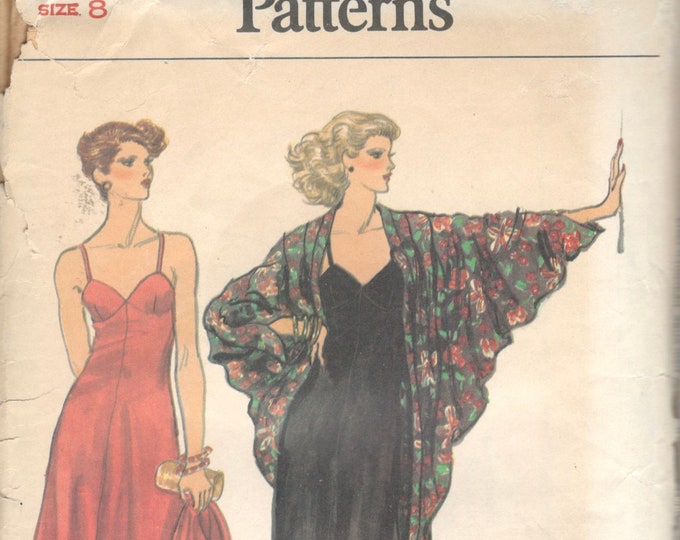 Vogue 9905 1970s Misses Bra Bodice Evening Dress Gown Dolman Sleeve ...