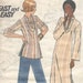 Butterick 3624 1970s Misses V Neck Pullover Caftan and Top Pattern Fast ...