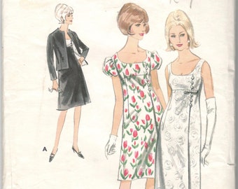 1960s Butterick 5368 Whirl Away Dress Pattern Wrap Dress Scoop Neck ...
