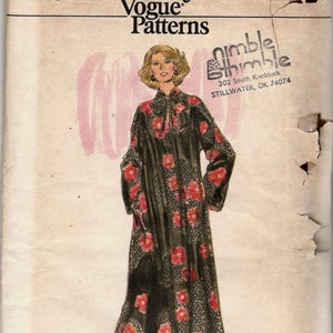 Vogue 9353 1970s Misses Very Loose Fitting Very Easy Caftan Pattern ...