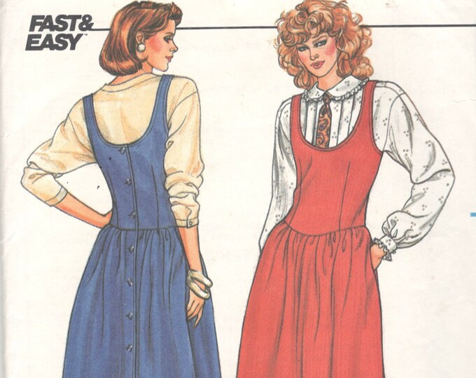 Simplicity 5590 1980s Misses Esprit Dress and Jumpsuit Romper Pattern ...