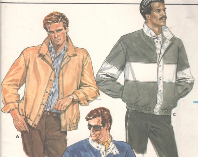 Butterick 3549 1980s Mens Jacket Pattern Button or Snap Front - Etsy