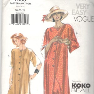 Vogue 7053 KOKO Beall Misses Very Loose Fit Tunic Pants Pattern Very ...