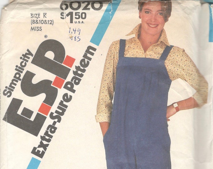 Simplicity 5590 1980s Misses Esprit Dress and Jumpsuit Romper Pattern ...