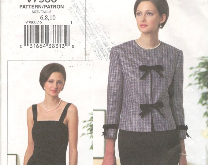 Vogue 7900 Misses Miss Petite Princess Seam EVENING DRESS and Jacket ...