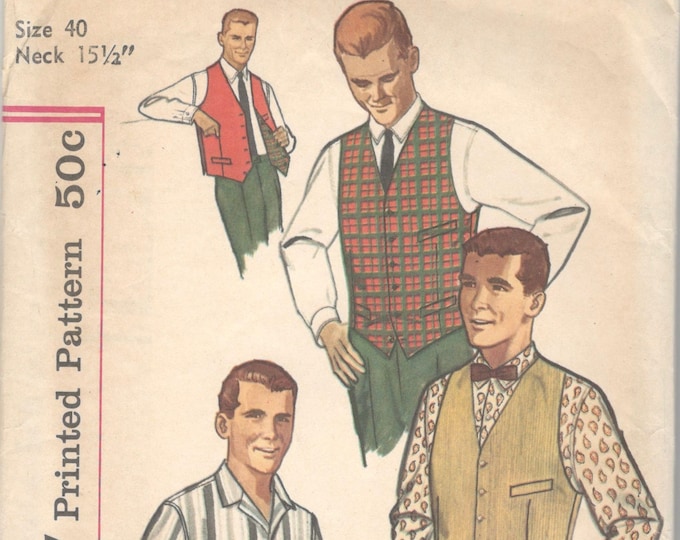 Butterick 3721 Mens Victorian Costume Pattern Jacket and Vest Adult ...