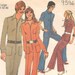 1970s Simplicity 9596 Mens Groovy JUMPSUIT Pattern for Knits Adult ...
