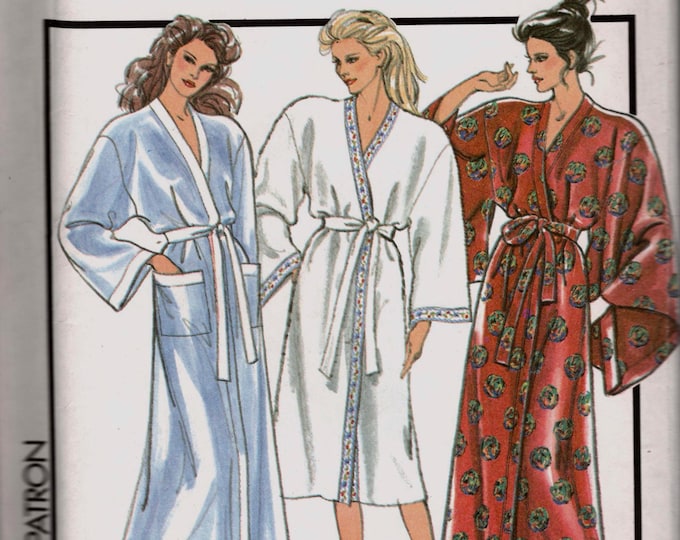 Style 1427 1980s Misses Wrap Robe Pattern Japanese Yukata - Etsy