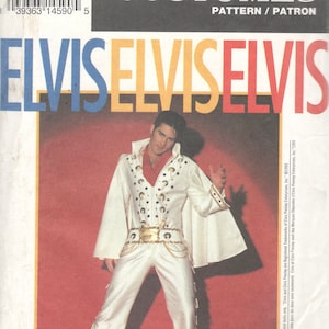 Simplicity 8651 Elvis Costume Pattern Las Vegas Disco Zip Front ...
