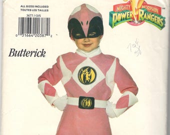 Butterick 4180 Boys Girls Teen BLACK Ninja POWER RANGER Costume Pattern ...