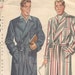 Simplicity 2172 1940s Mens Robe Pattern Lounging Robe Button or Wrap ...