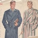 Simplicity 2172 1940s Mens Robe Pattern Lounging Robe Button or Wrap ...