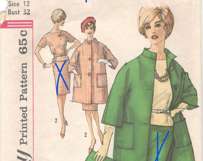 1960s Simplicity 4159 Misses Coat and Blouse Pattern Womens Vintage ...
