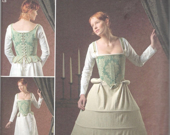 Simplicity 2621 Womens Historic 16th Century Corset Shift Hoop Skirt ...