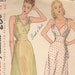 Simplicity 1627 1940s Nightgown Negligee Pattern Inset Shoulder Straps ...