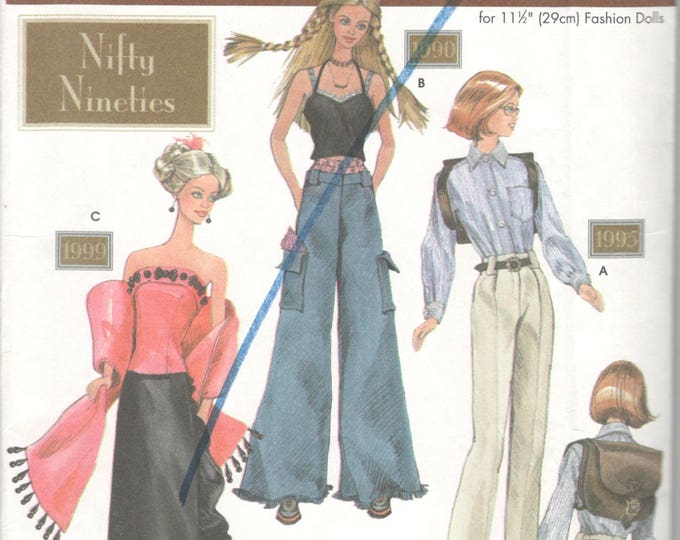 Simplicity 7025 Diva Fashion Doll Clothes Pattern Barbie Doll ...