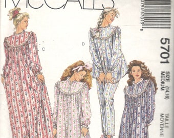 New Look 6163 Misses Victorian Style Nightgown Sewing Pattern - Etsy