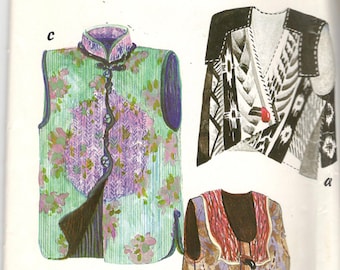 Lois Ericson 301 Vest Wardrobe Pattern 3 Styles Asymmetrical Womens ...