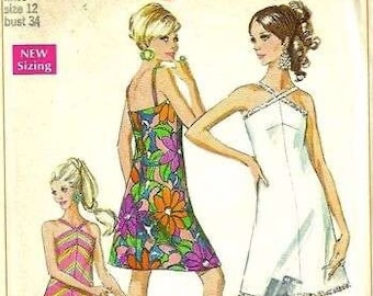 Vogue 2199 1960s Misses Mod Dress Pattern Seam Interest BLASS Womens ...