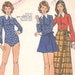 Butterick 6879 1970s Misses Mod Zip Front Bodysuit Wrap Skirt Pattern ...