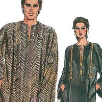 1970s Caftan- Simplicity Pattern- 2 Styles of Full-length Caftan; One ...