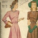 Simplicity 3977 1940s Misses Flared Dress Pattern Short or Three ...