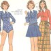 Butterick 6879 1970s Misses Mod Zip Front Bodysuit Wrap Skirt Pattern ...