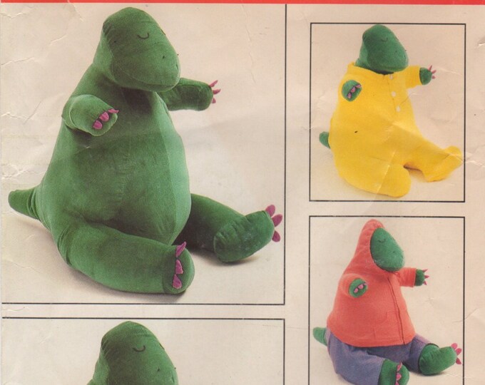 Butterick 5878 1980s T Rex Dinosaur and Doll Clothes Pattern 17 Inches ...