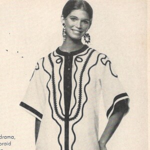 Simplicity 9101 1970s Misses CAFTAN Dress Tunic Top Pull on Pants ...