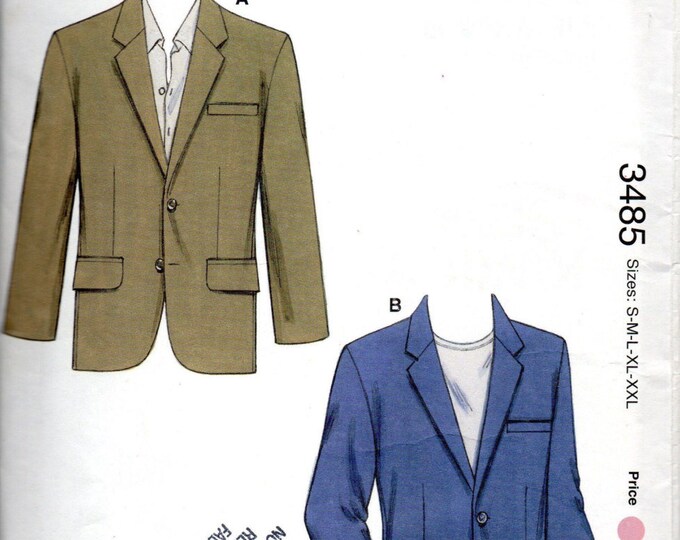 Kwik Sew 3485 Sport Coat Jacket Pattern Mens Suit Jacket Blazer Sewing ...