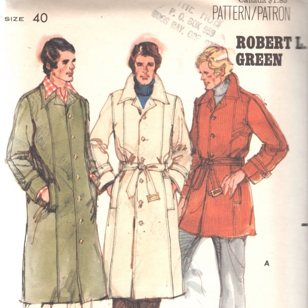 Mens Trench Coat Sewing Pattern - Etsy