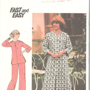 1970s Misses Evening Dress Halter Top Tunic Straight Leg Pants ...