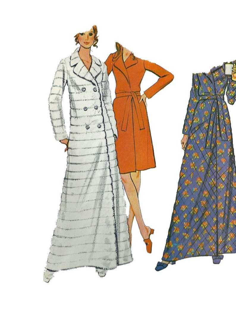 Mccalls 3031 1970s Robe Pattern - Fun With Fake Fur and Quilted Cotton ...