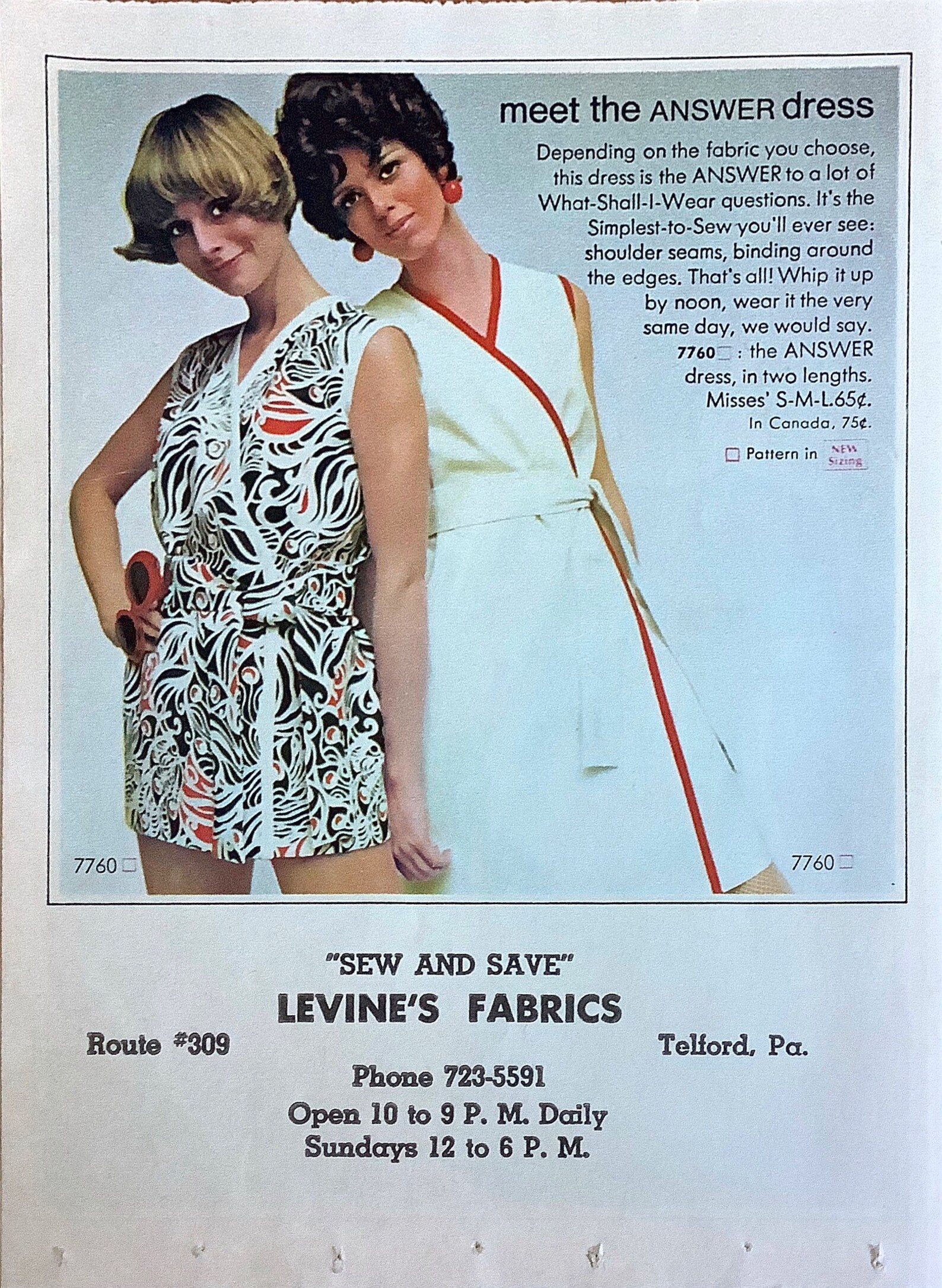Simplicity Fashion News 1968 Featuring July Season Spanners Patterns ...