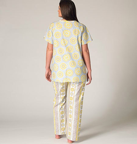 Kwik Sew 4145 K678 Shaped Neckline Pullover Nightgown and Pajamas ...