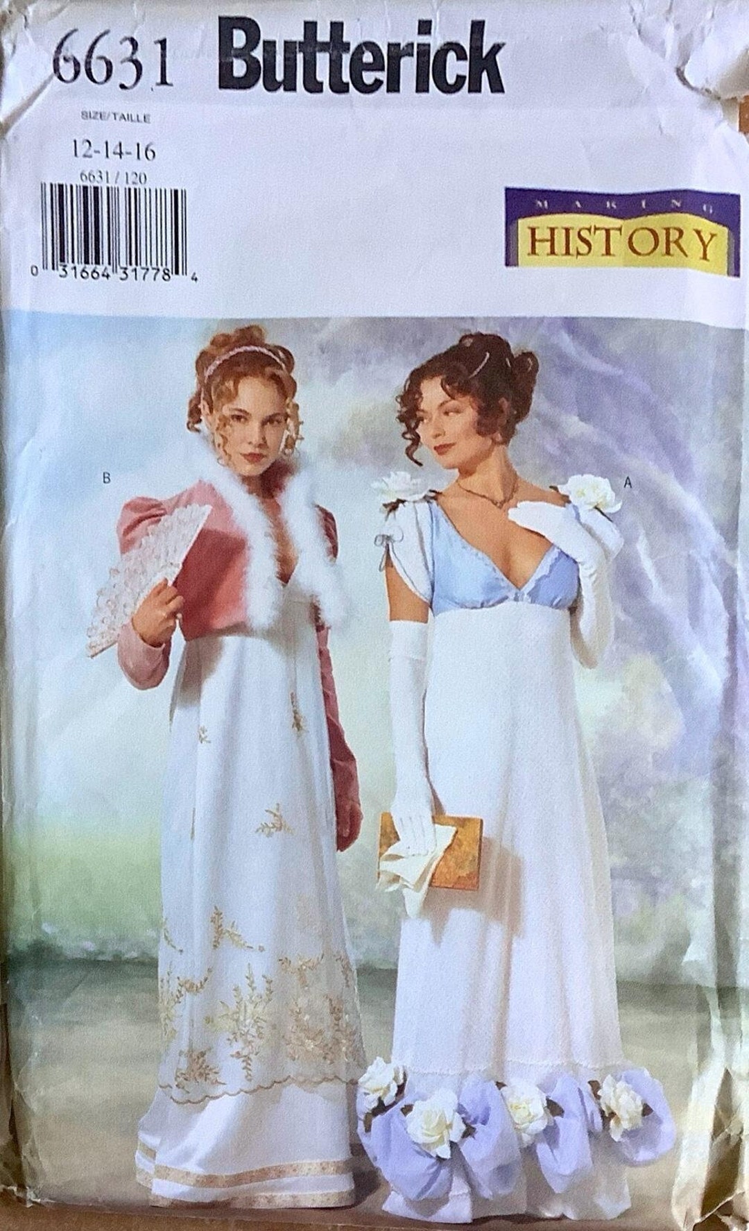 Butterick 6631 Regency Period Dress and Spencer Jacket Pattern Making ...