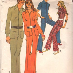 1970s Simplicity 9596 Misses Groovy JUMPSUIT Pattern for Knits | Etsy