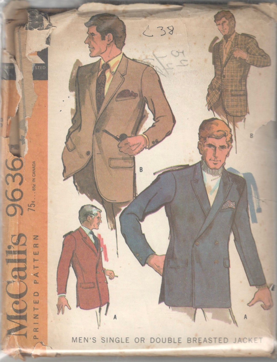 Mccalls 9636 Double Breasted Jacket or Single Breasted Jacket Pattern ...