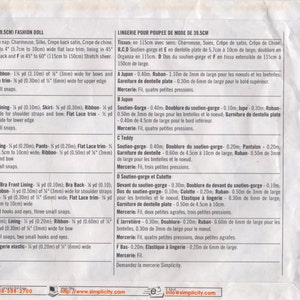 Simplicity 9527 Sexy Doll Lingerie Pattern Couturier Fashion | Etsy