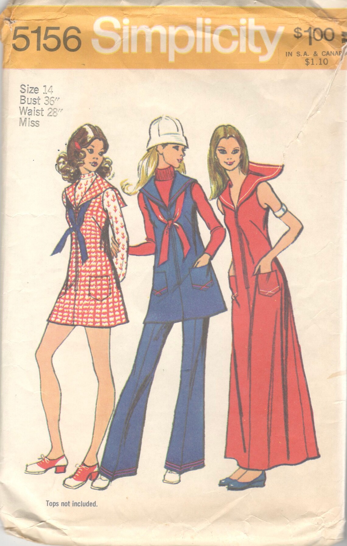 Simplicity 5156 Young Junior Sailor Style Dress Jumper Tunic - Etsy