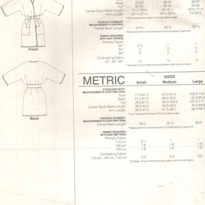 Stretch & Sew 2030 1980s Misses Kimono Sleeve Robe Pattern Make It in ...