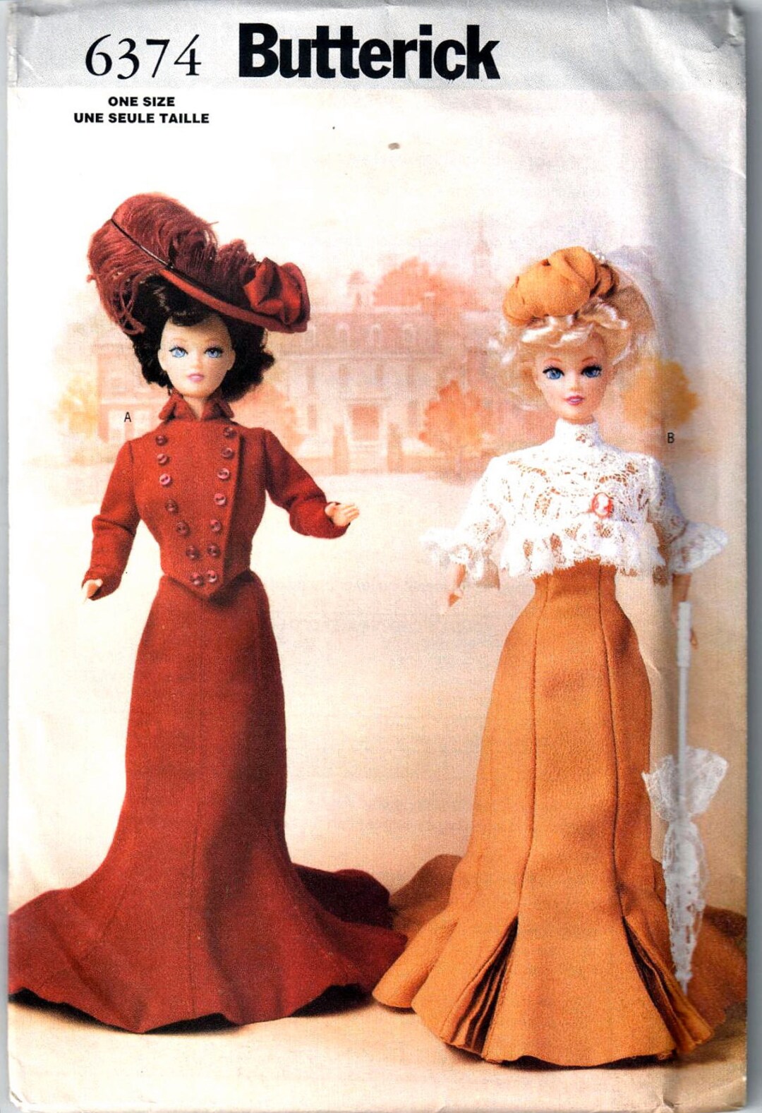 Butterick 6374 Delineator Girls Circa 1900 Fashion Doll Clothes Pattern ...