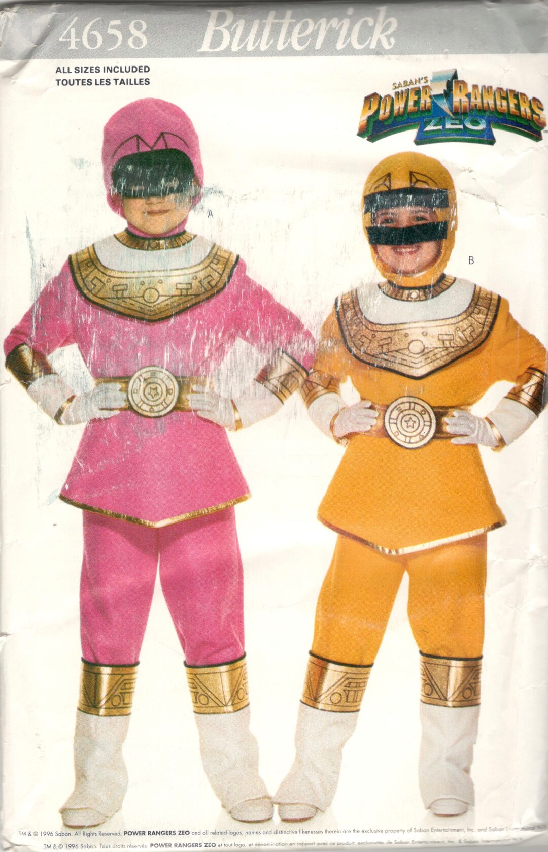 Butterick 4658 Childrens Girls Zeo Costume Pattern Boys Girls Teen ...