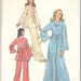 Simplicity 6044 1970s Misses Pullover Tucked Caftan Top and Pants ...